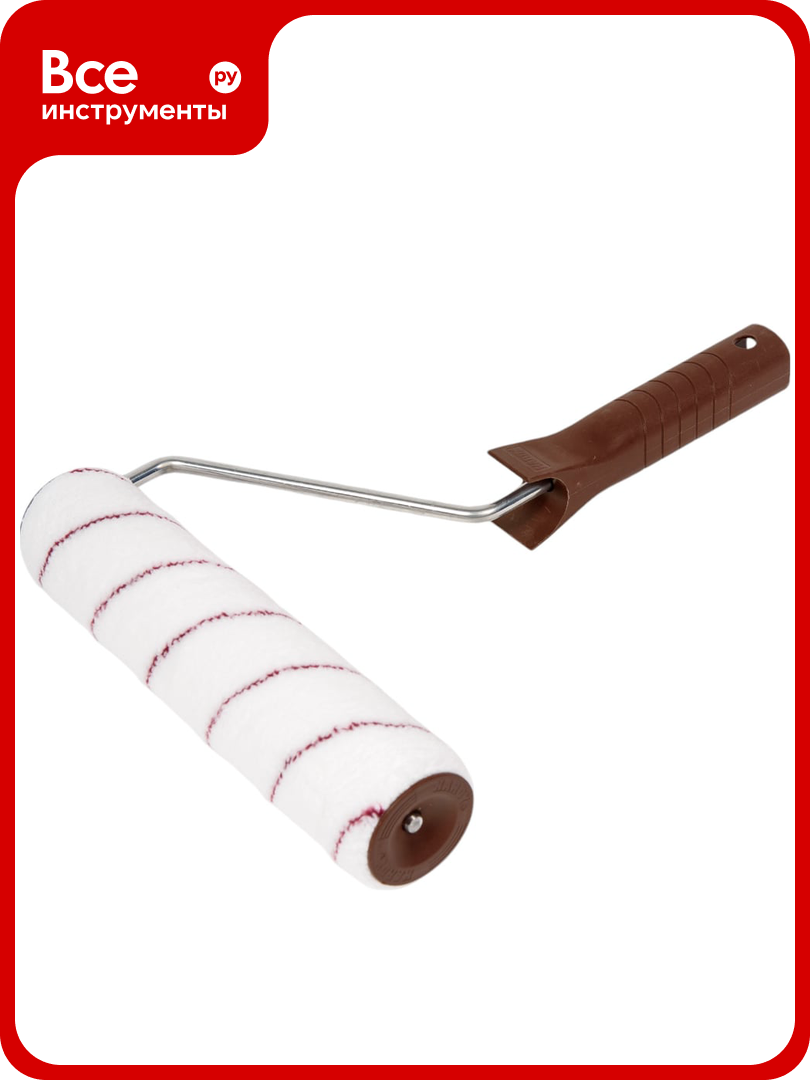 Валик HARDY Mikrofaza, длина 25см, D48мм, ворс 8мм, с ручкой Standart 0111-614825, ремонтно