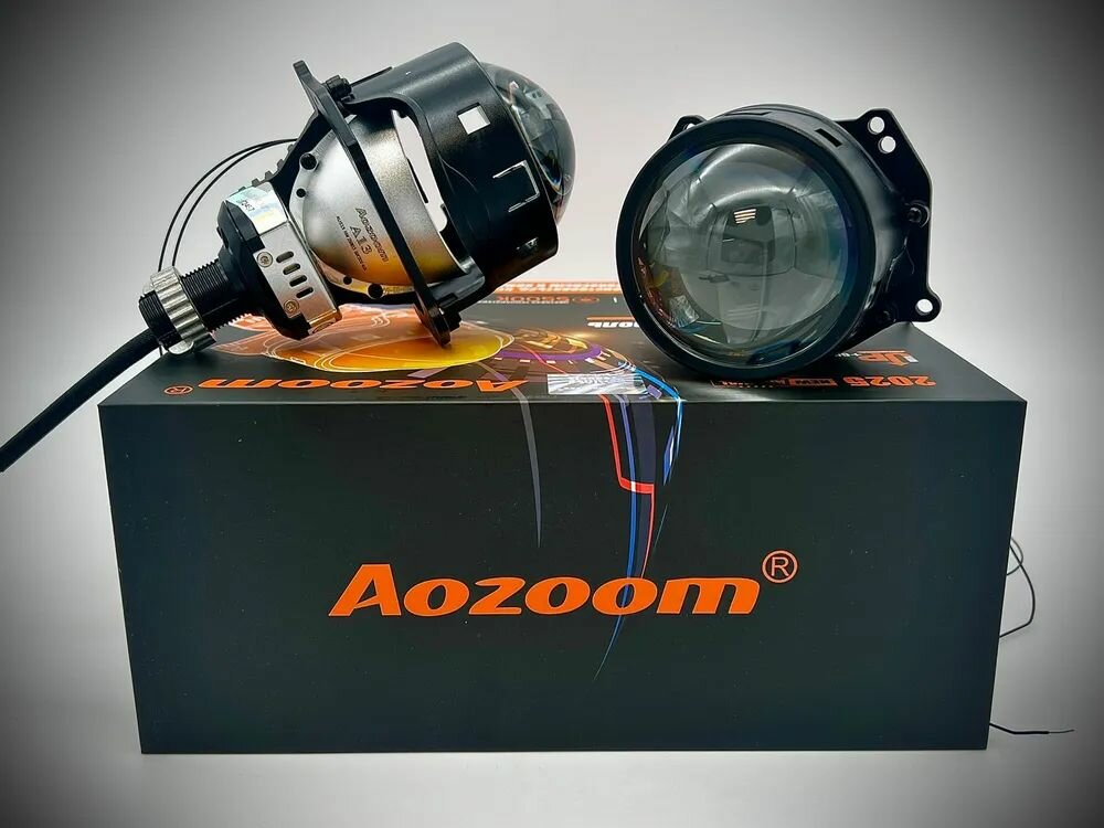 Би лед линзы Aozoom для Volkswagen Tiguan 1 2007-2011 / Светодиодные линзы Аозум для Фольксваген Тигуан