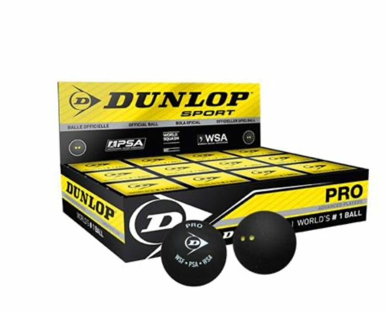 Мячи для игры в Сквош Dunlop Official Balls Pro 2-Yellow Advanced Players 12x