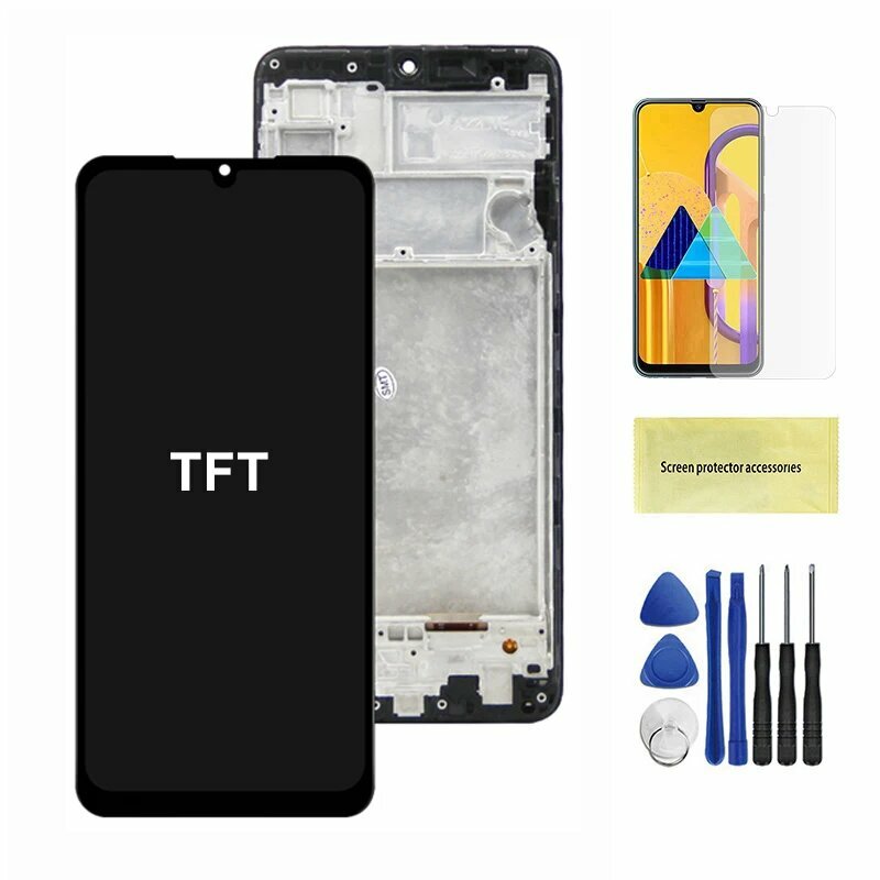 TFT качественный ЖК-дисплей A225 для Samsung A22 4G A225 A225F SM-A225F/DS, рамка Black With Black