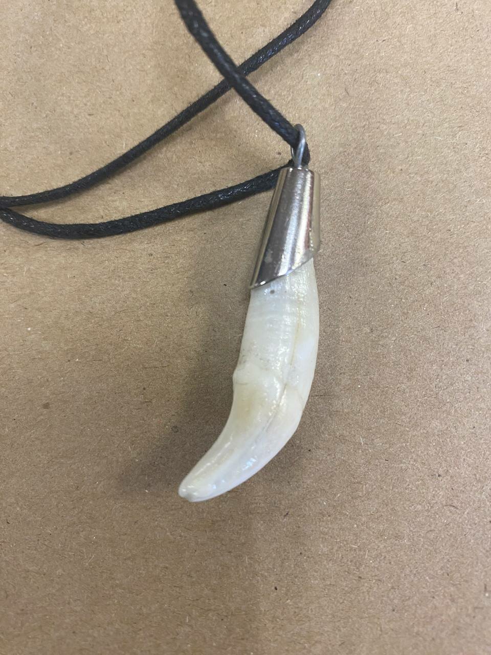 Амулет "Клык волка", привлечение удачи и силы, ручная работа