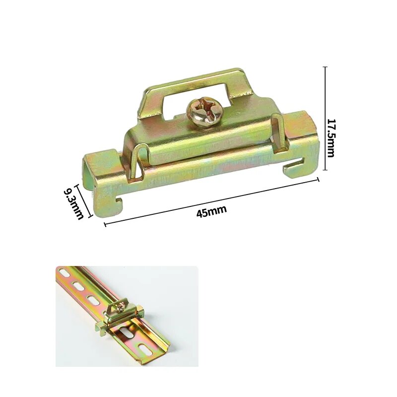 Клеммный концевой зажим YPAY для DIN-рейки 35мм 20pcs, Golden Double Layer