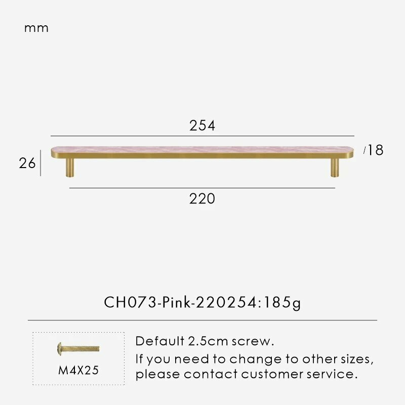 Nurlin латунные круглые белые розовые ручки для шкафа CH073-Pink-220254