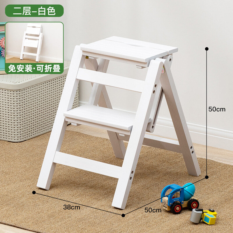 Лестница из массива дерева, складная лестница для дома, внутренняя лестница, табурет, может использоваться как стул, многофункциональная лестница двойного назначения, ступенчатая лестница