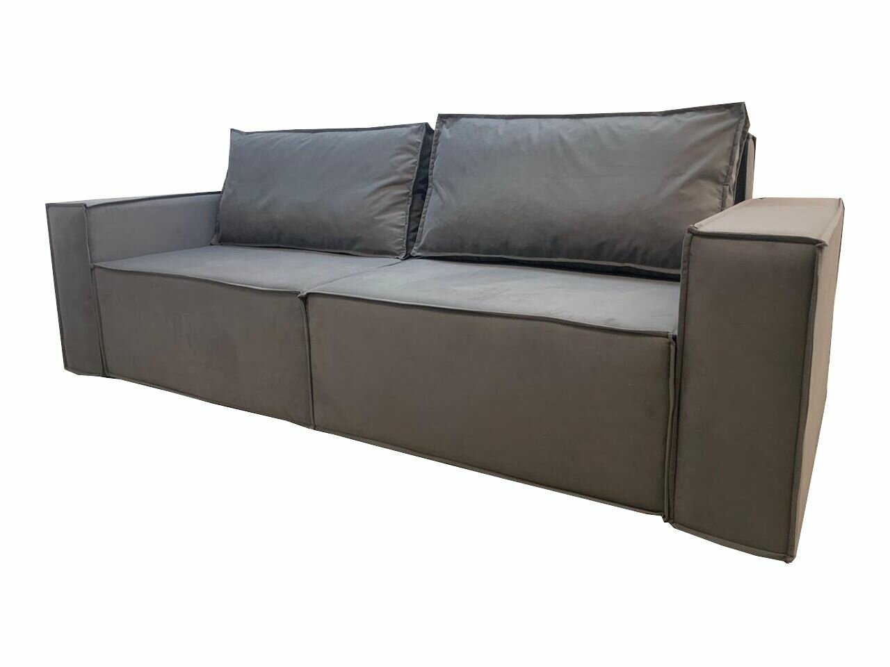 Диван-кровать Лофт, 2 модуля, еврокнижка, велюр Зара графит 32