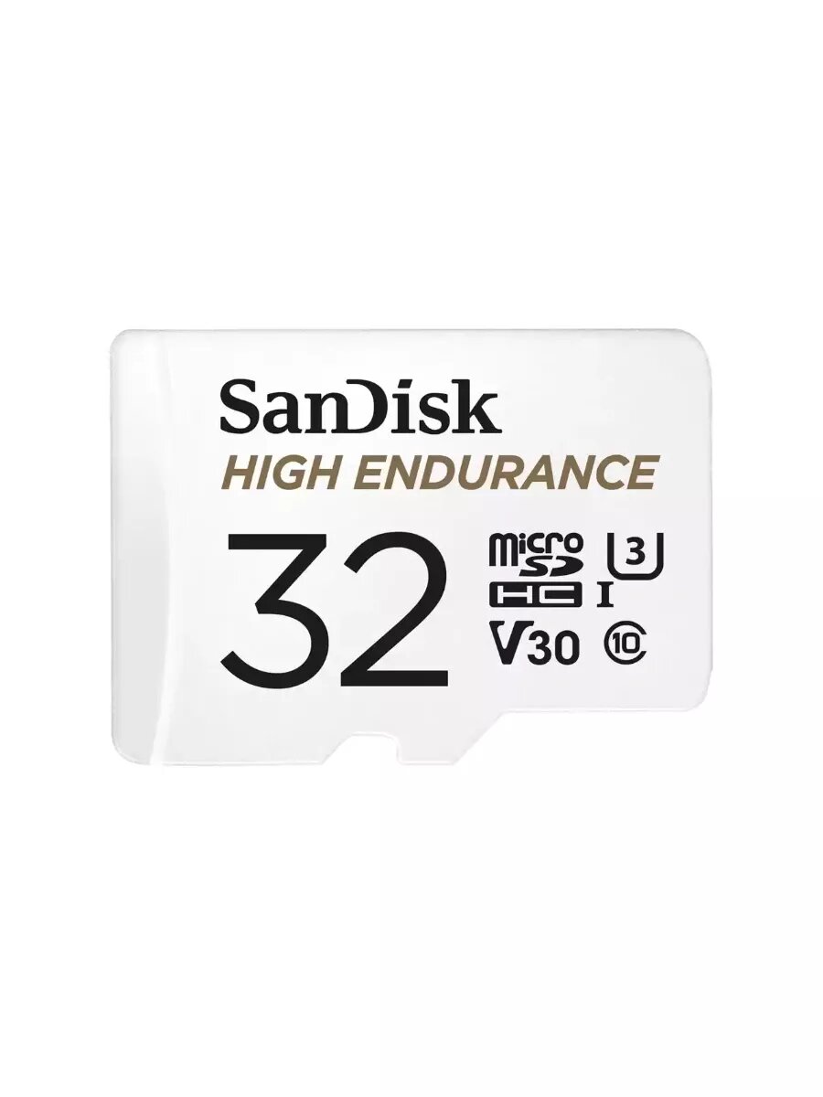 Карта памяти SanDisk High Endurance microSDHC 32GB + SD Adapter. Цвет: белый