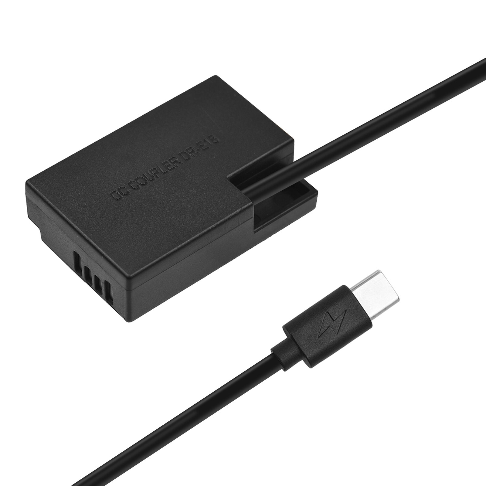 Type C to DR-E18 DC Coupler LP-E17 Dummy Battery Black Plastic PD 9V/12V Input 8.4V 2A Output 35-100cm Cable Length 5*3.3*1.4cm Product Size 40g Product Weight для Canon RP 77D 200D 250D 750D 760D 800D 850D Rebel T6S T6i T7i T8i SL2