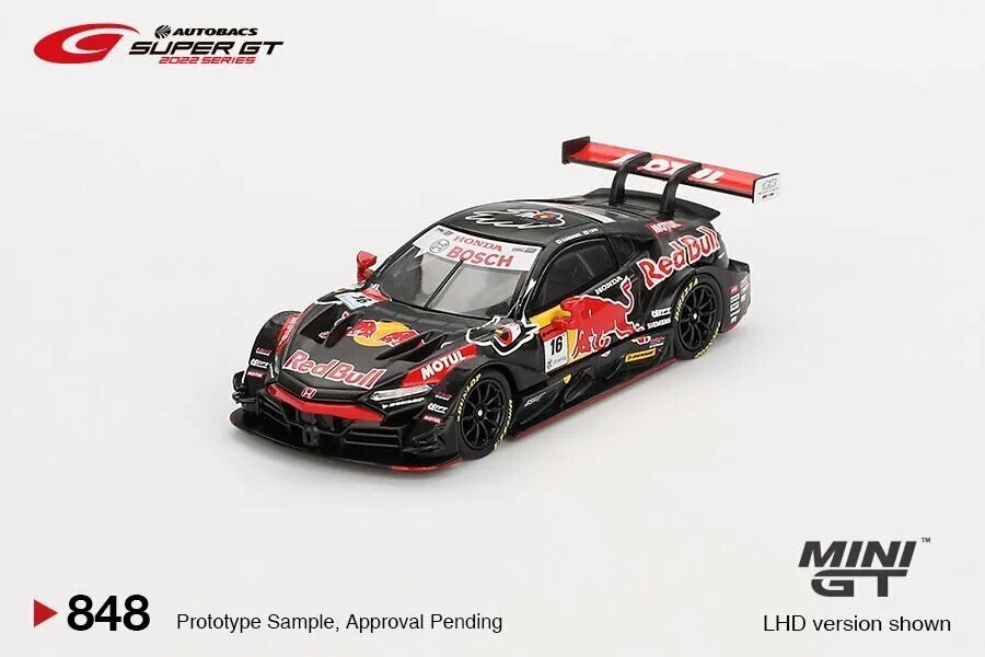 Машинка MINIGT 1:64 Honda NSX-GT Type S GT500 #16 MGT00848-BL Car model toys