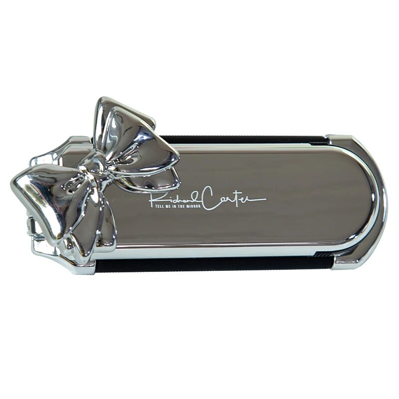 Розовая, серебряная складная расческа с бантом и зеркалом, расческа на воздушной подушке, бриллиантовая блестящая косметическая дорожная карманная щетка со стразами, инструмент для макияжа