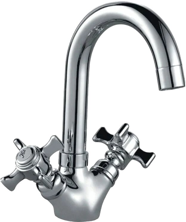 Смеситель для кухни Haiba HB24 HB4524 с поворотным изливом, хром, глянцевый, вентильный, латунный