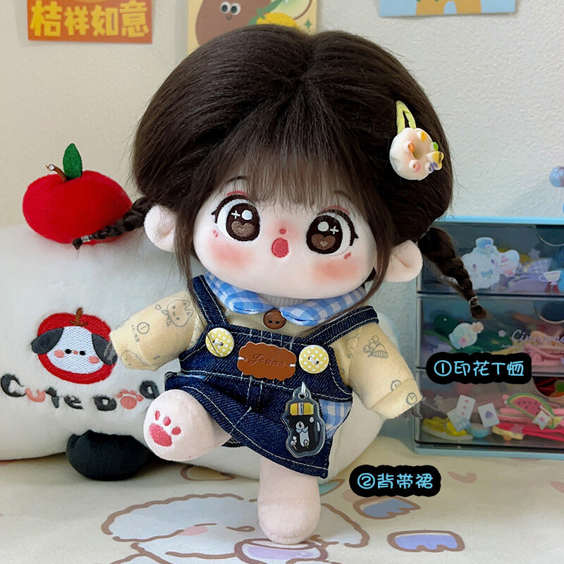 20 см хлопковая кукла девочка с каркасом, одежда для куклы, обнаженная кукла, игрушка для переодевания, подарок, в наличии