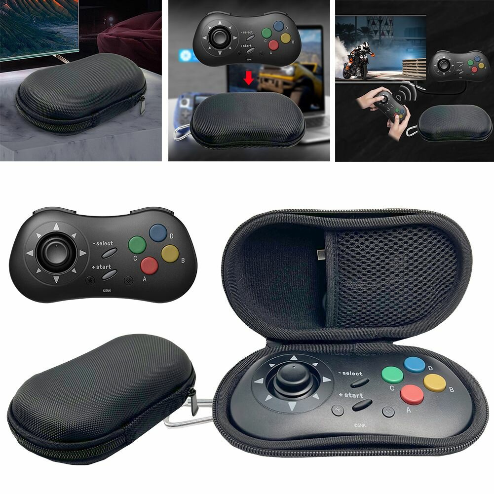 Чехол для геймпада 8Bitdo NEOGEO, жесткий, с ручкой и застежкой-молнией, черный, из нейлона и EVA
