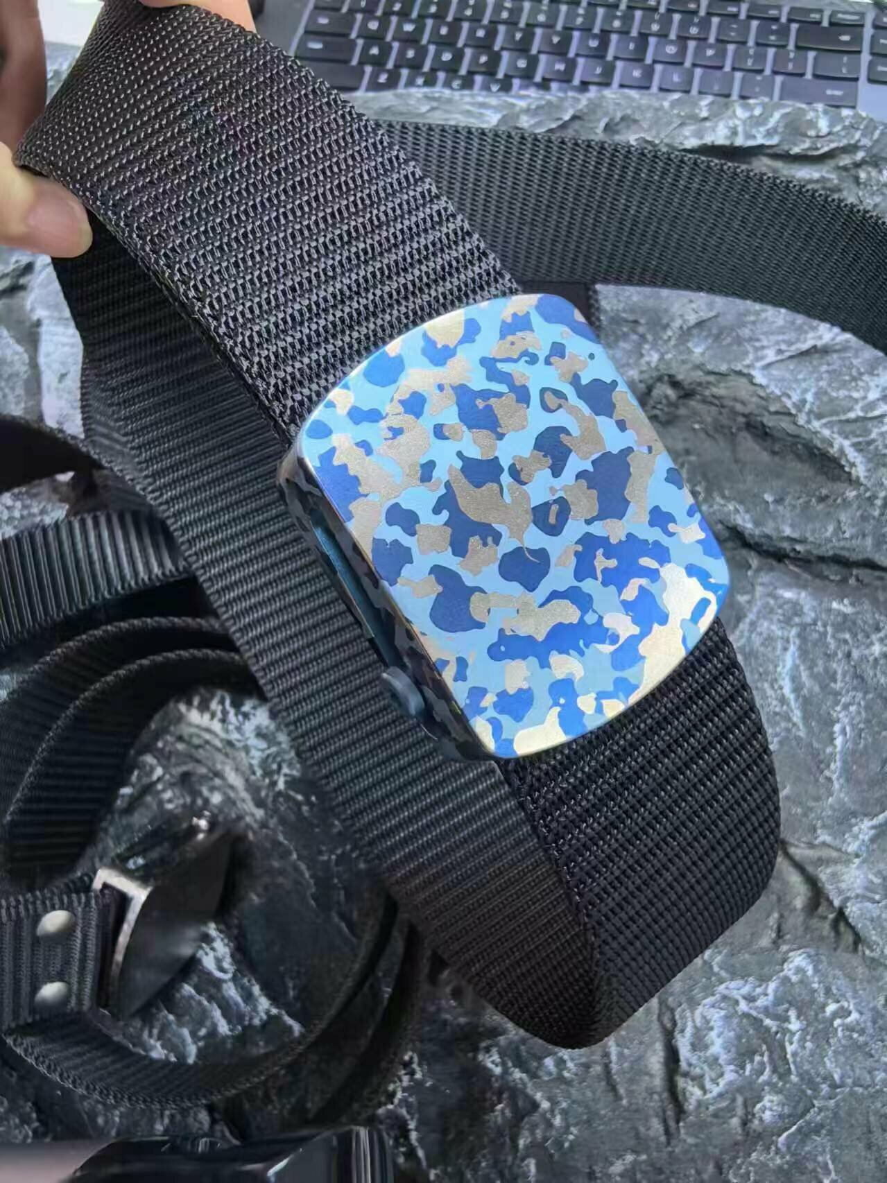 Прецизионная высококачественная пряжка из чистого титанового сплава, роликовая автоматическая пряжка, мужской пояс для активного отдыха, тактический пояс, ультралегкая пряжка