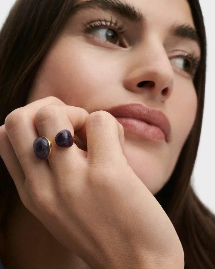 Кольцо, серебро, 925 проба, аметист