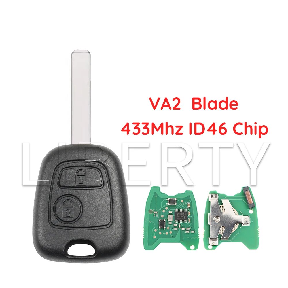 Автомобильный ключ Liberty VA2-307 433MHz ID46 Peugeot Citroen