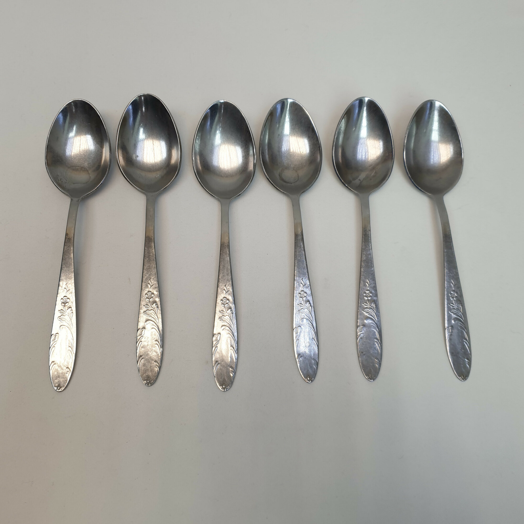 Набор столовых ложек 6 шт, нержавейка, Винтаж СССР