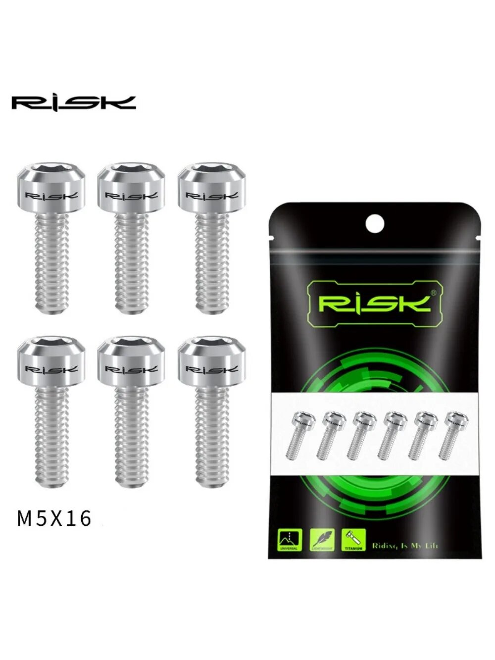 Титановый болт для руля велосипеда m5x16 мм, 4 шт, фиксированные винты