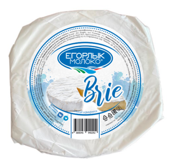 Гастрономия Деликатесофф Сыр Егорлык Молоко Бри мягкий с белой плесенью 125 гр