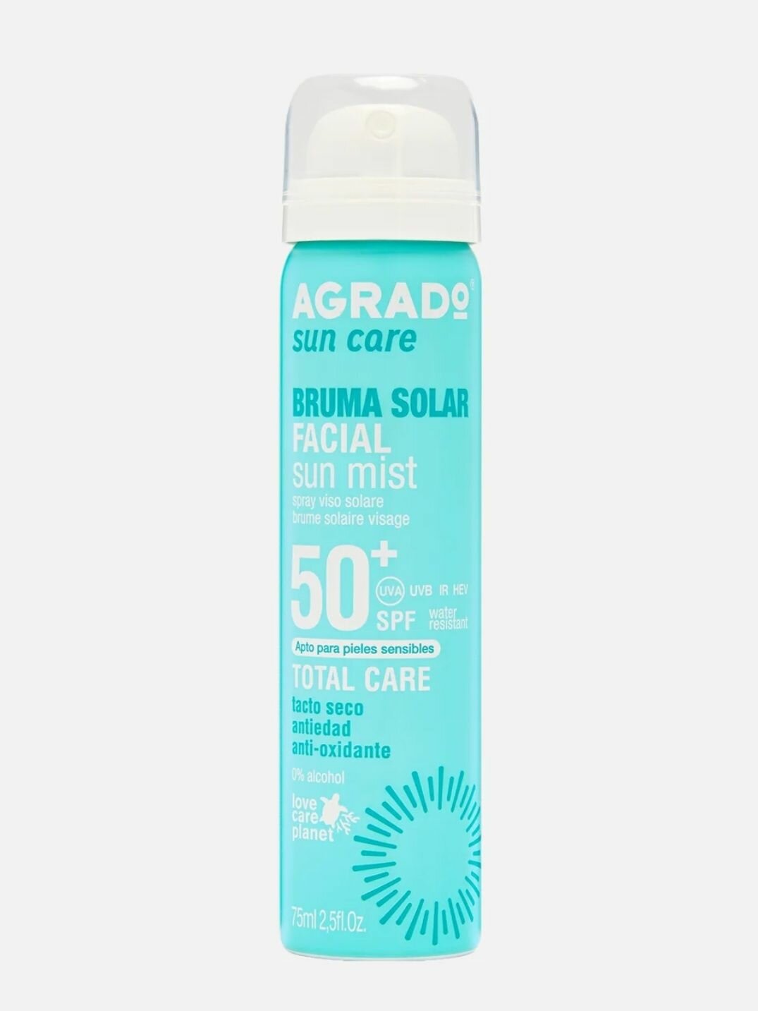 Солнцезащитный мист для лица spf 50+ AGRADO facial sun mist
