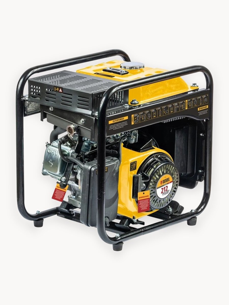 Генератор инверторный Denzel GT-2500iF, 2.5 кВт, 230 В, бак 5 л, открытый корпус, ручной старт