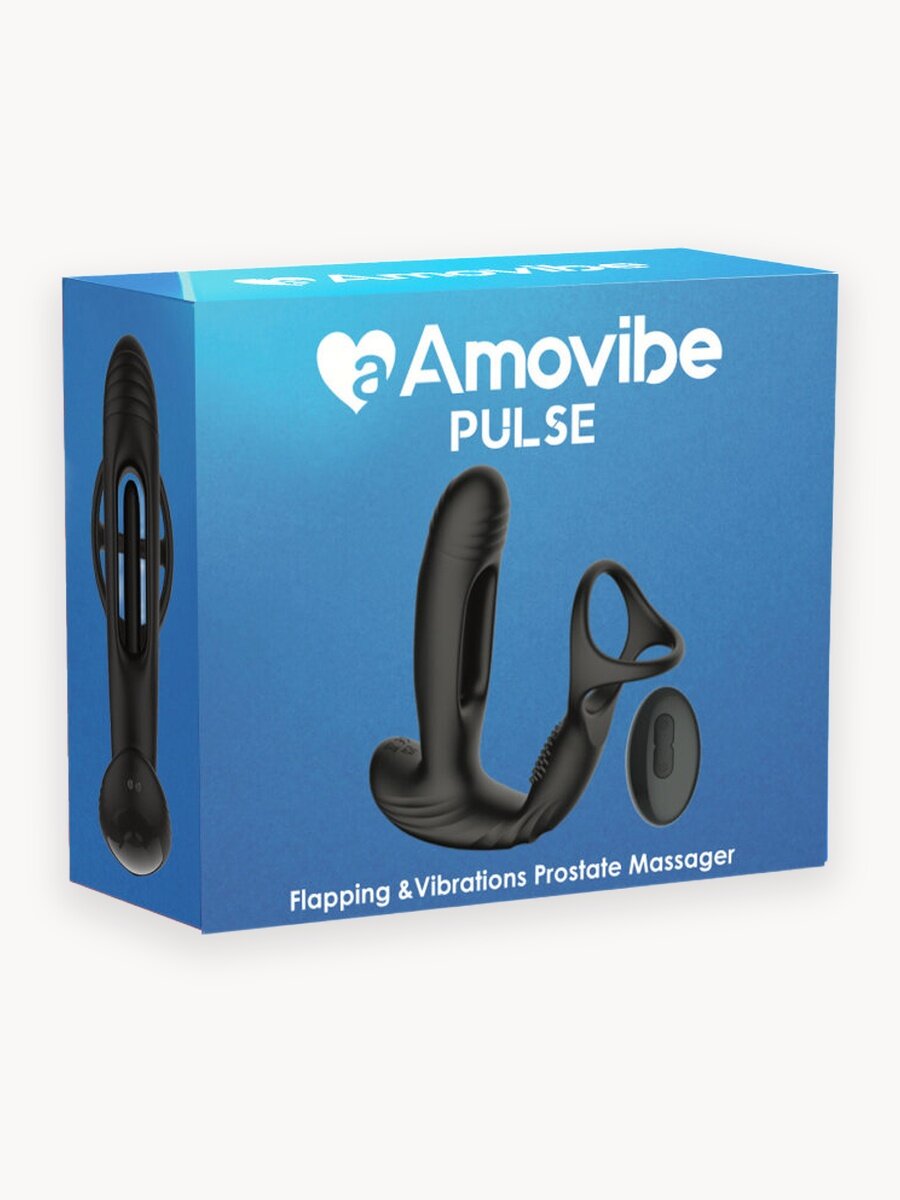 Массажер простаты Amovibe Pulse, с функцией осциляции, 10 режимов, пульт управления