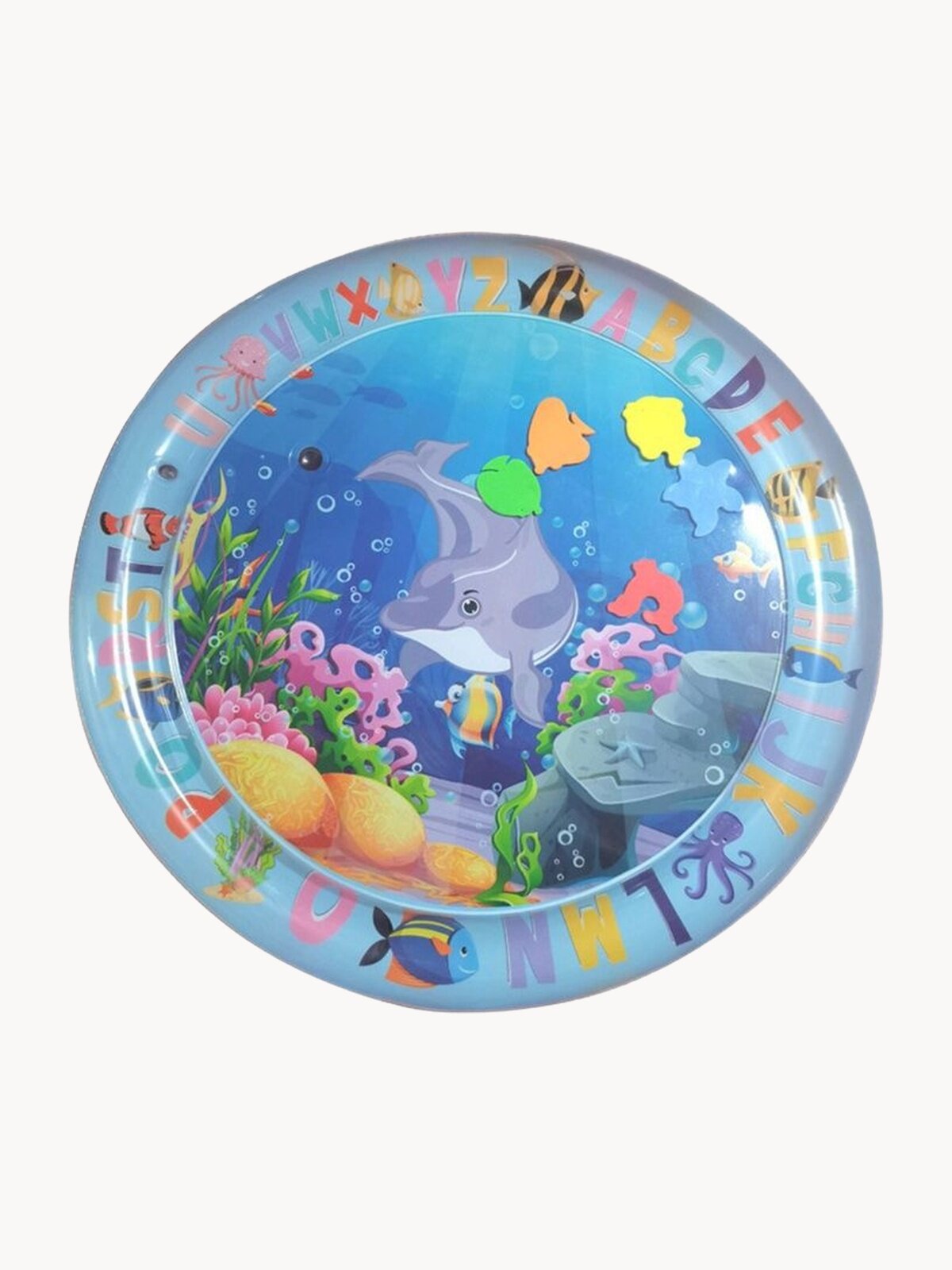Игровой коврик Babylight "Акваковрик Дельфин", развивающий, для ванной, 65x65 см