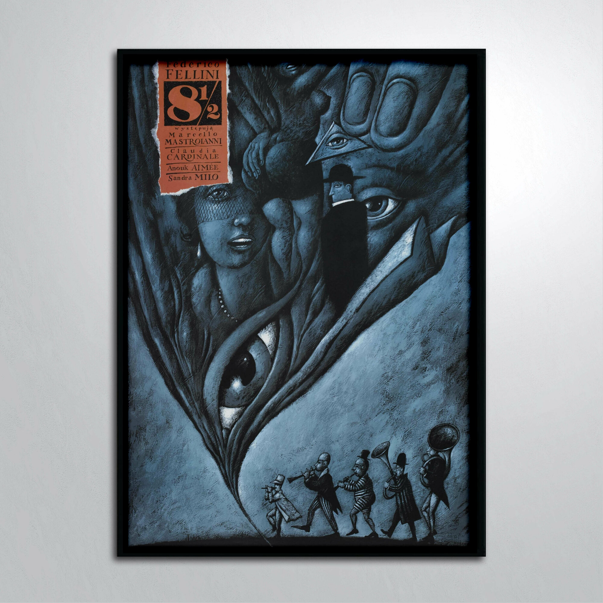 Постер без рамы/8 с половиной Федерико Феллини Марчелло Мастроянни Картина