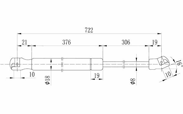Zekkert Амортизатор капота (упор) Audi A6 II 97-