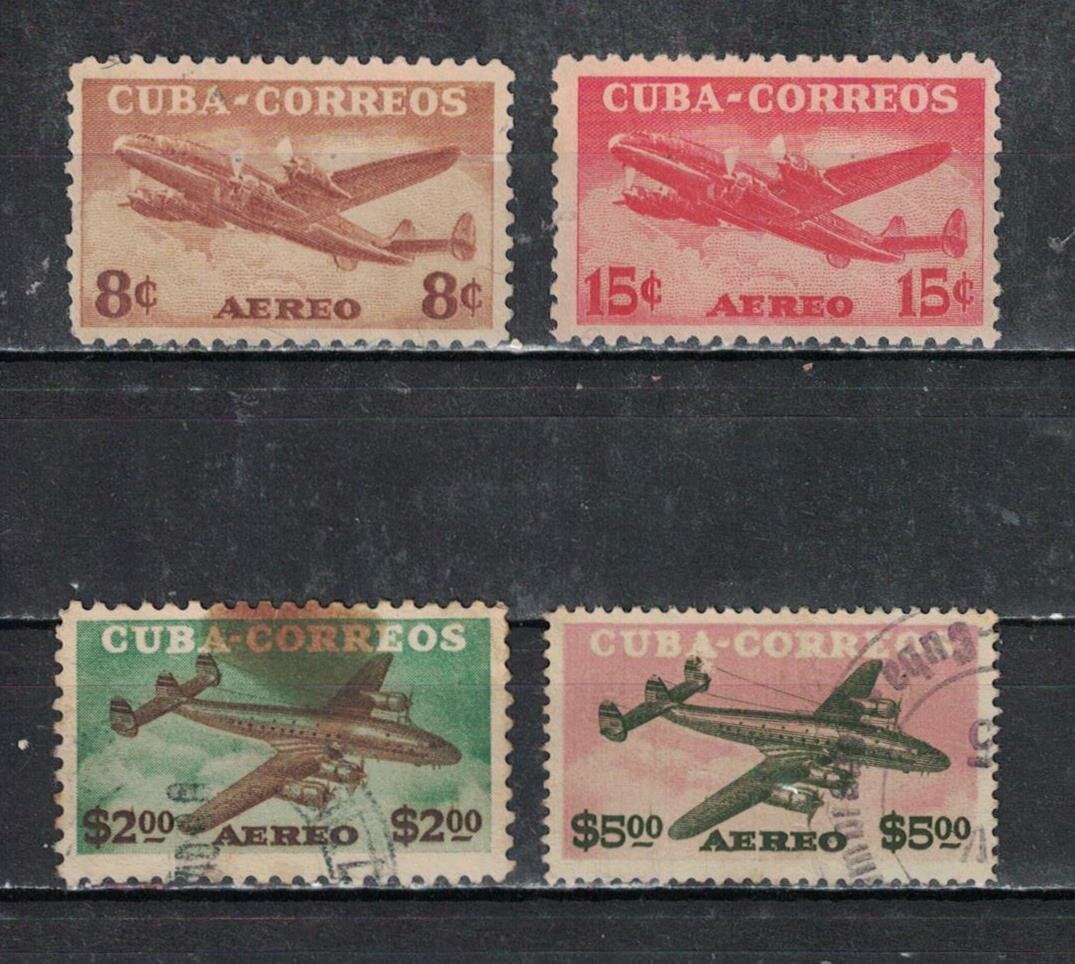 Почтовые марки Куба 1953г. "Авиапочта" Самолеты U