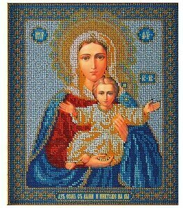Набор для вышивания бисером. "Радуга бисера" . В-152. Богородица Леушинская. 21*25см