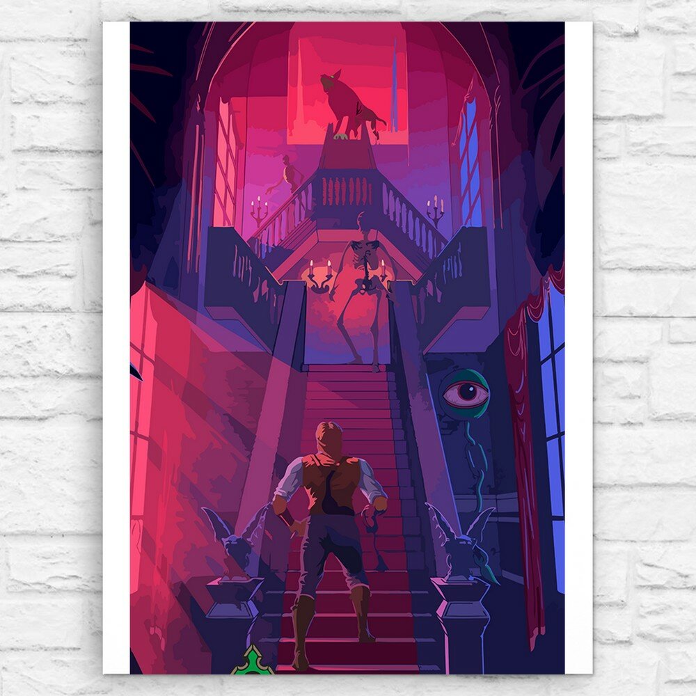 Картина по номерам на холсте игра Castlevania (Кастлвания, Sega, 16 bit, 8 bit) - 13564 В 30x40