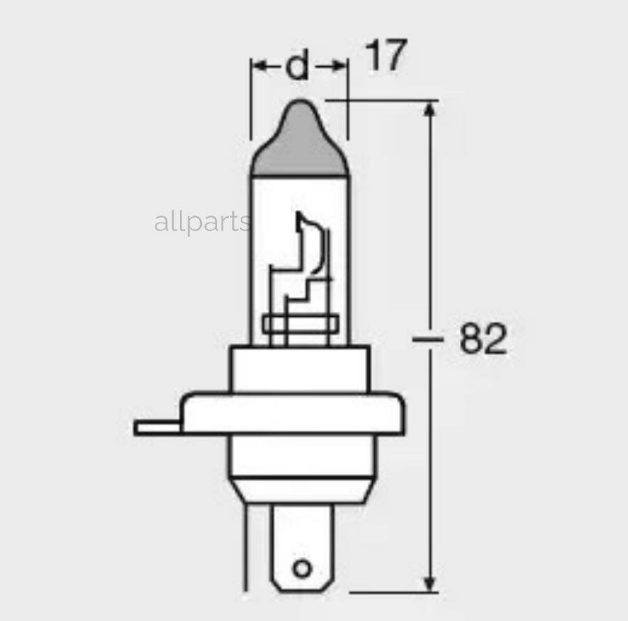 OSRAM 64193ULT Лампа OSRAM галогеновая H4 P43T-38 60W