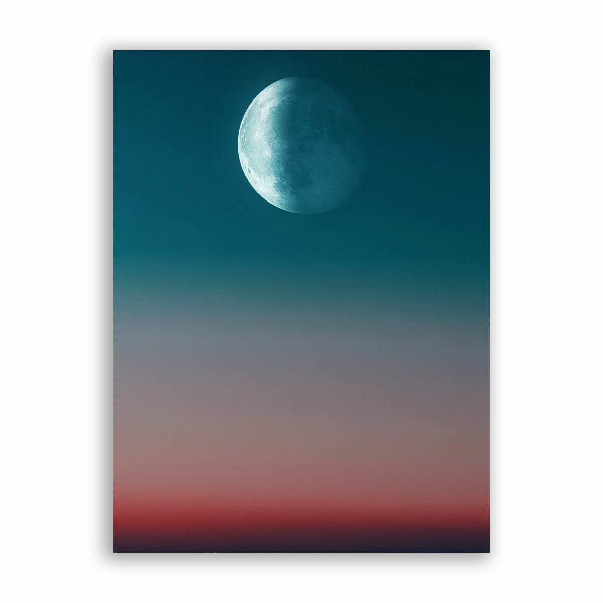 Постер, плакат на бумаге / Moon / Луна / Размер 30 x 40 см