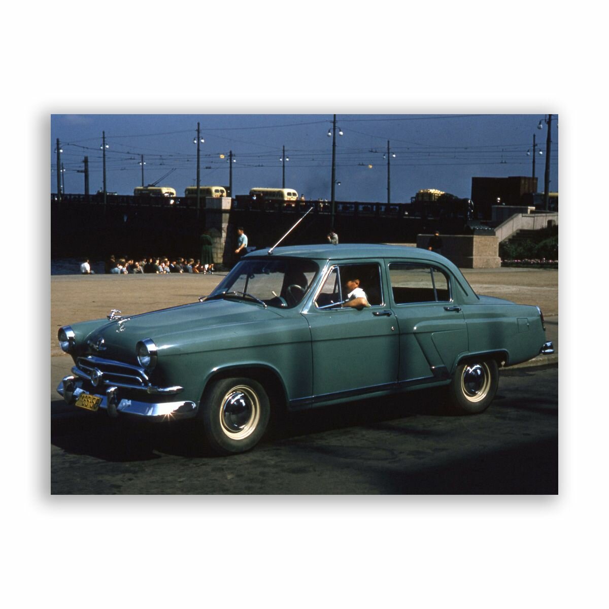 Постер, плакат на бумаге / Автомобиль Волга / Размер 40 x 53 см