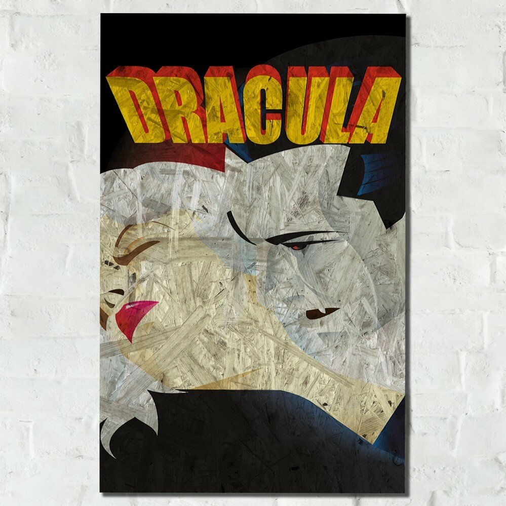 Картина интерьерная на рельефной доске фильм Дракула (Dracula, ужасы, вампир) - 14281 В