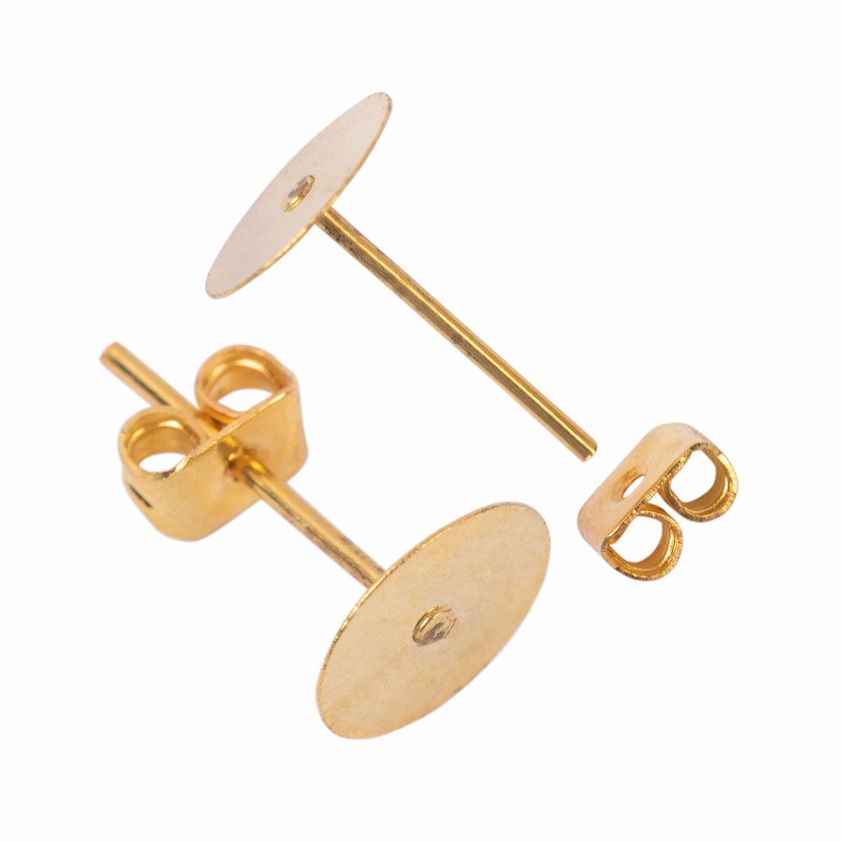 Швензы "Zlatka" "гвоздики" DC-072/10 10 шт №01 под золото