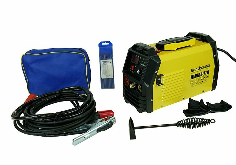 Сварочный аппарат HANSKONNER HWM4018 Потребляемая мощность - 5,6 кВт Тип инструмента - Сетевой Напряжение - 160-250 В