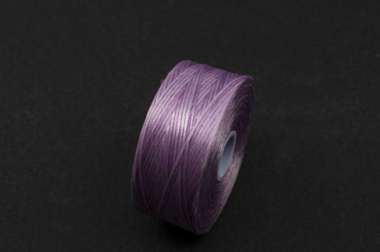 Нить для бисера S-Lon, размер D, цвет lavender, нейлон, 1030-408, катушка около 71м