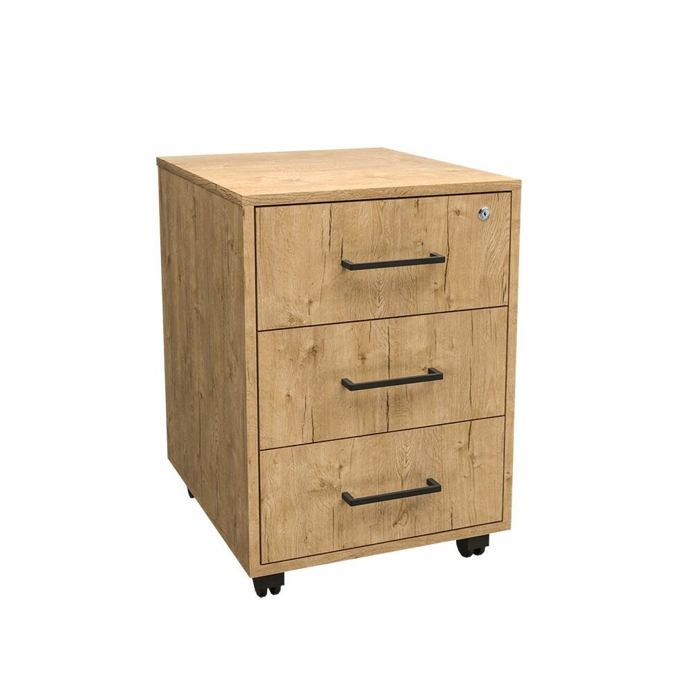 Тумба офисная / Тумба мобильная ТМ48, р. 400х480х570, Дуб бунратти