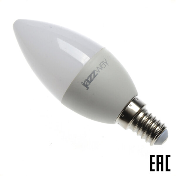 Лампа светодиодная "свеча" х/б свет 7Вт 5018884 PLED-SP C37 7W E14 4000К Jazzway (5 шт. в комплекте)