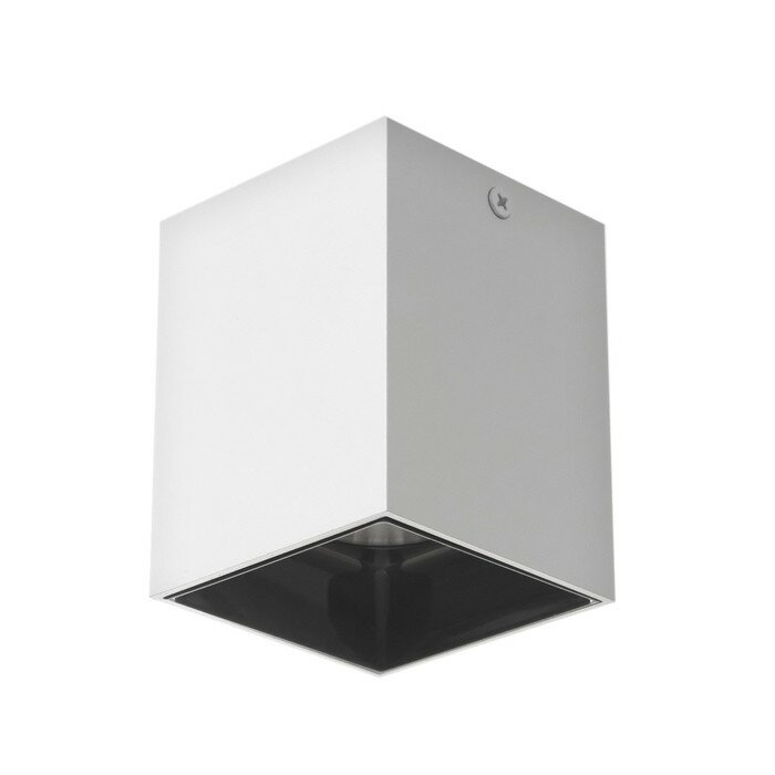 Светильник "Кубик" LED 4000К 10Вт DIM220 белый черный 7,5х7,5х9,5см, 9901333