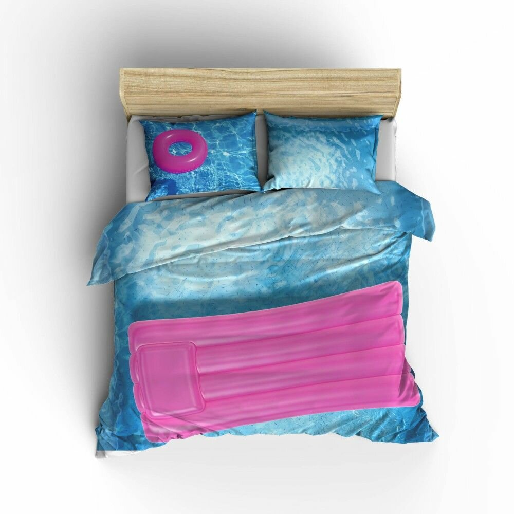 Арт комплект постельного белья Бассейн Семейный, 50/70