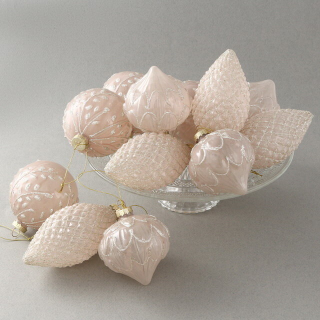 Набор стеклянных елочных игрушек Де Пари 8 см мокко, 12 шт, Edelman, 1064978/84001-набор