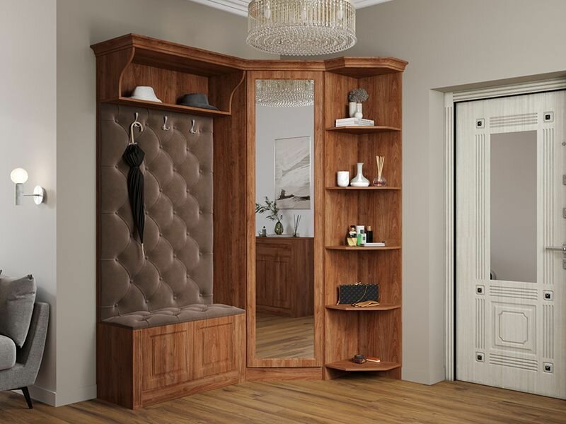 Прихожая в коридор угловая "Классика 3" 160/120х220х40