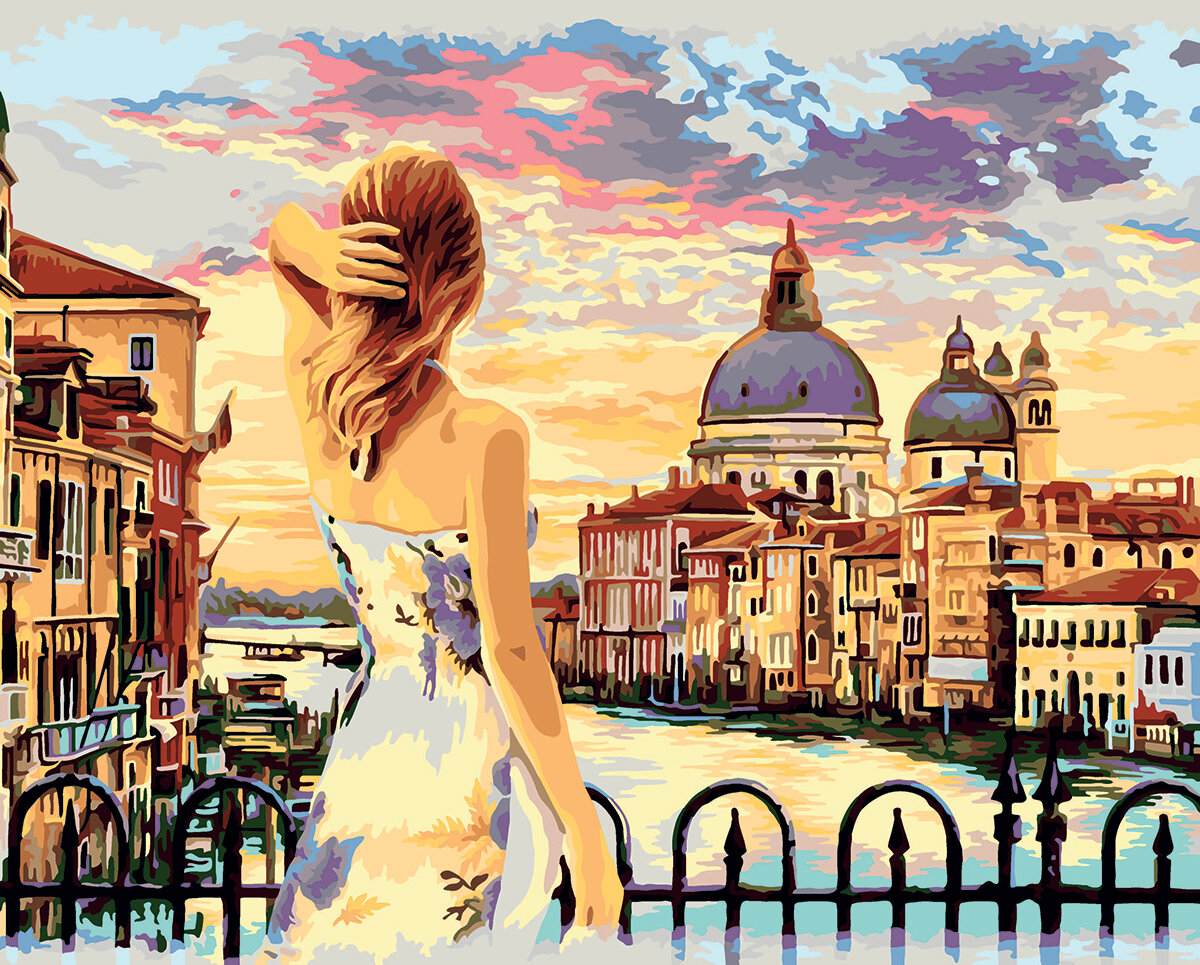 Фрея" PNB/PL-157 Набор для раскрашивания по номерам 50 х 40 см "Вид на старый город