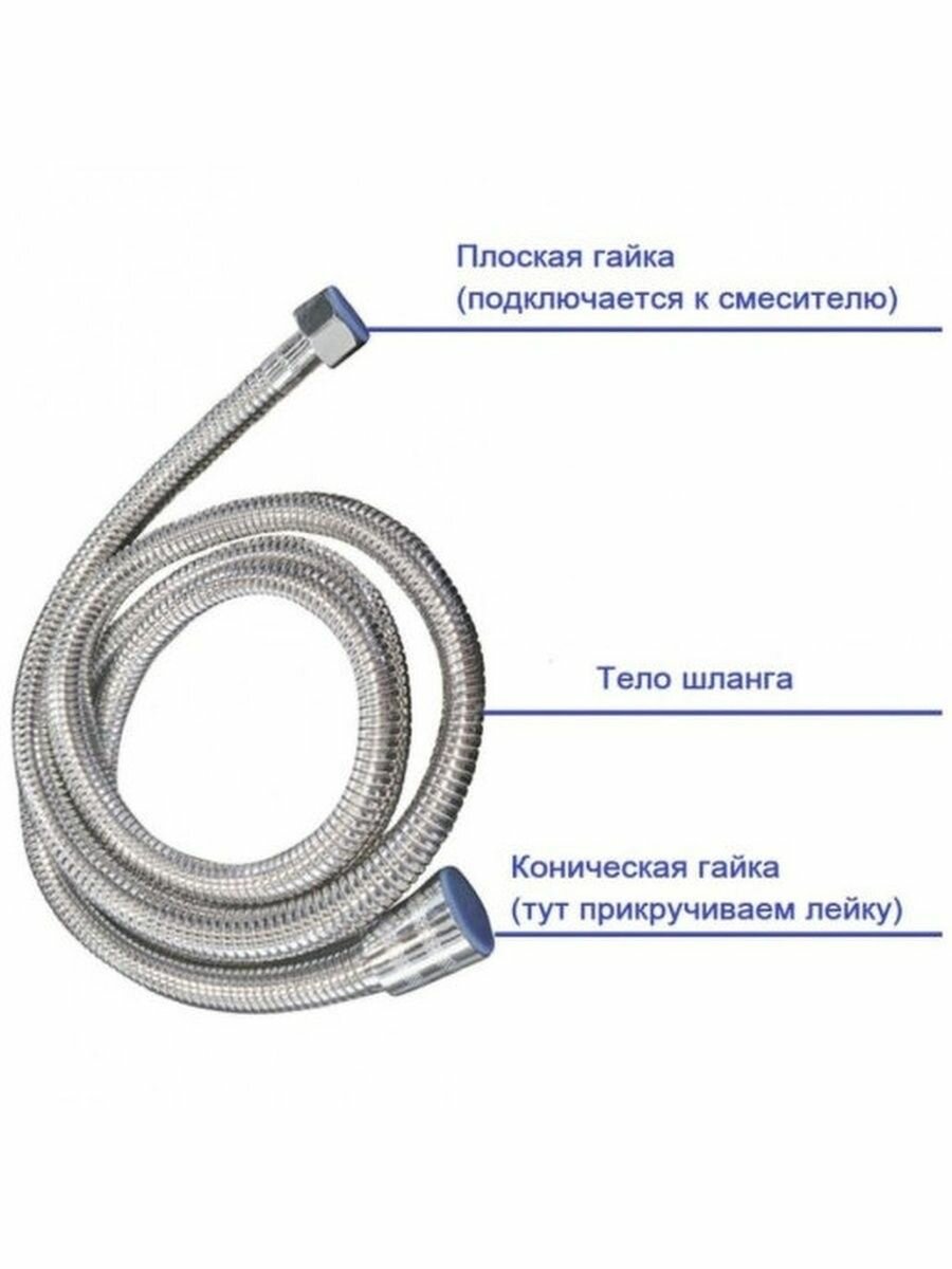 Шланг для душа Ganzer GZ60175-D, длина 175см, оболочка металл, цвет бронзовый — фото 1