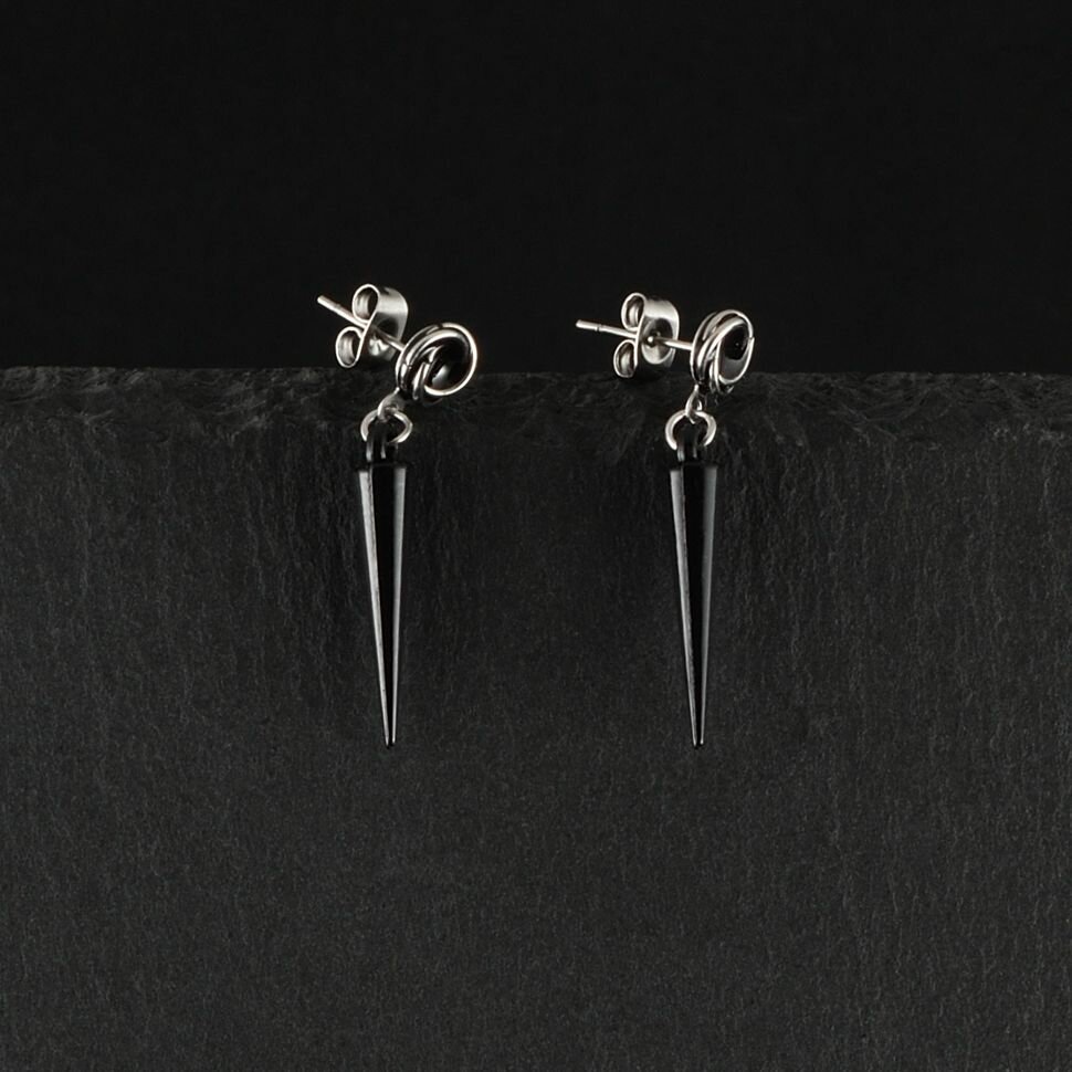 Серьги пусеты, с подвесками