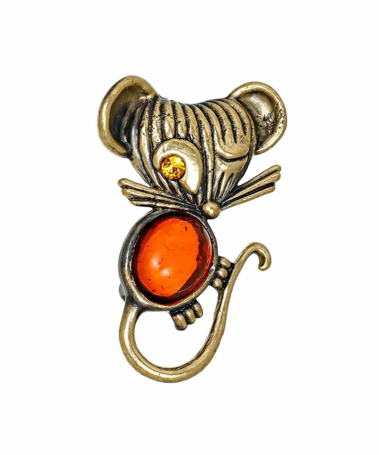 Брошь, янтарь