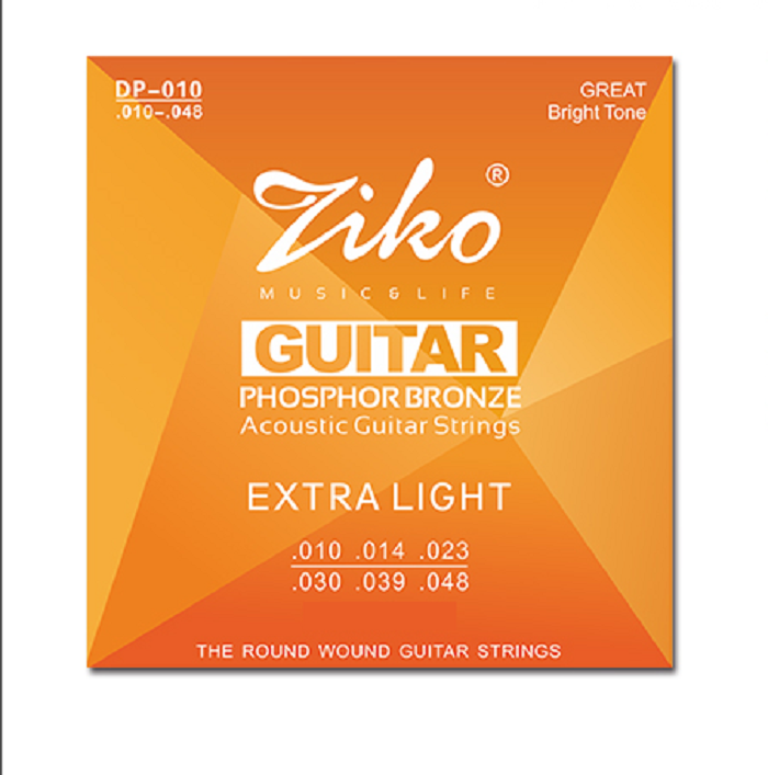 Cтруны акустической гитары ZIKO DP-010, 10-48, фосфорная бронза