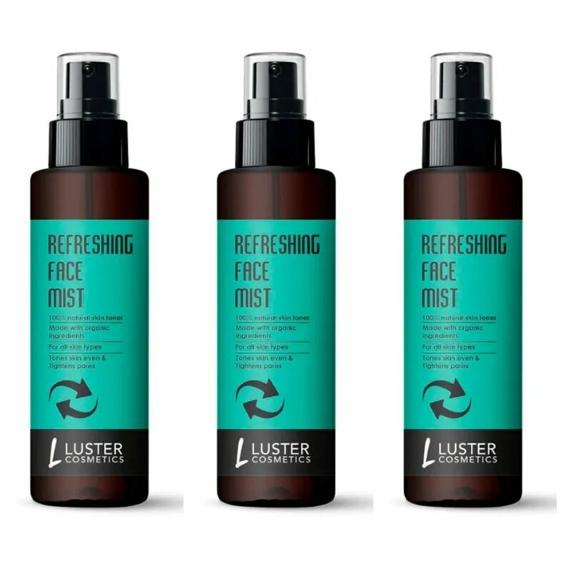 LUSTER Освежающий мист-тонер для лица,"Refreshing Face Mist Skin Toner",115 мл, 3 шт.